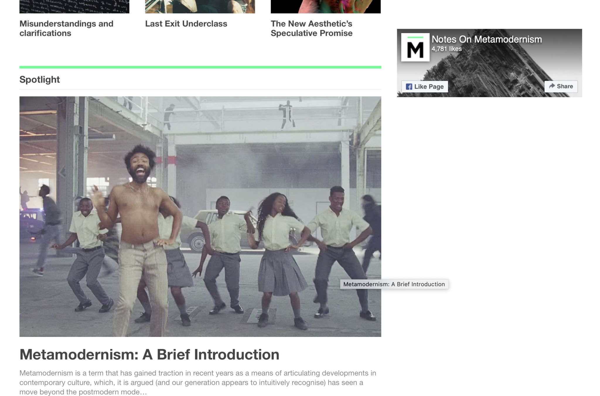 - Notes on Metamodernism